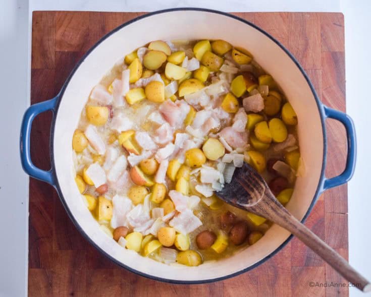 Easy Cod Potato Chowder Recipe (budget-friendly)